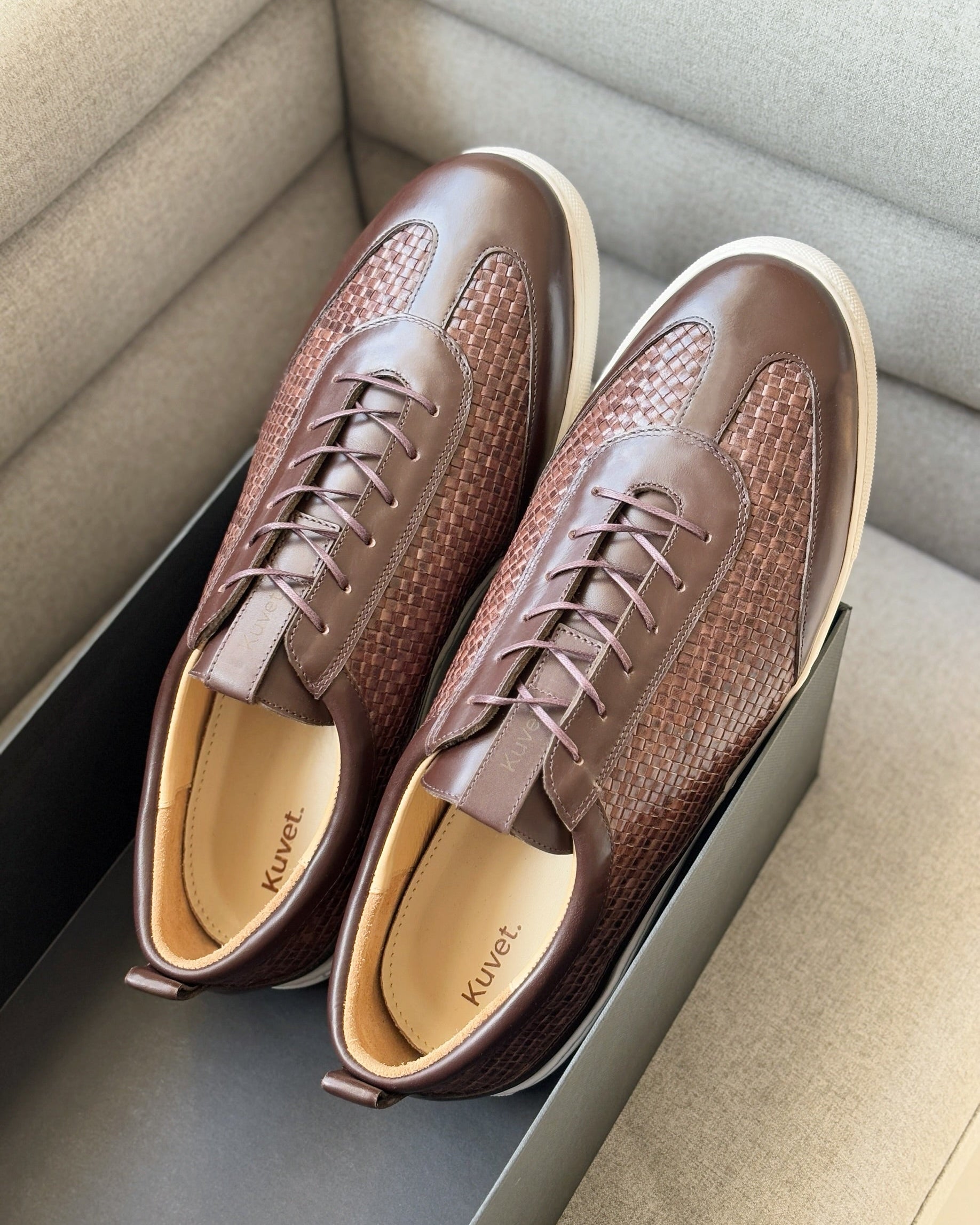 Sneakers FC Brown – Kuvet. - Premium bespoke Sneakers, Shoes & Boots